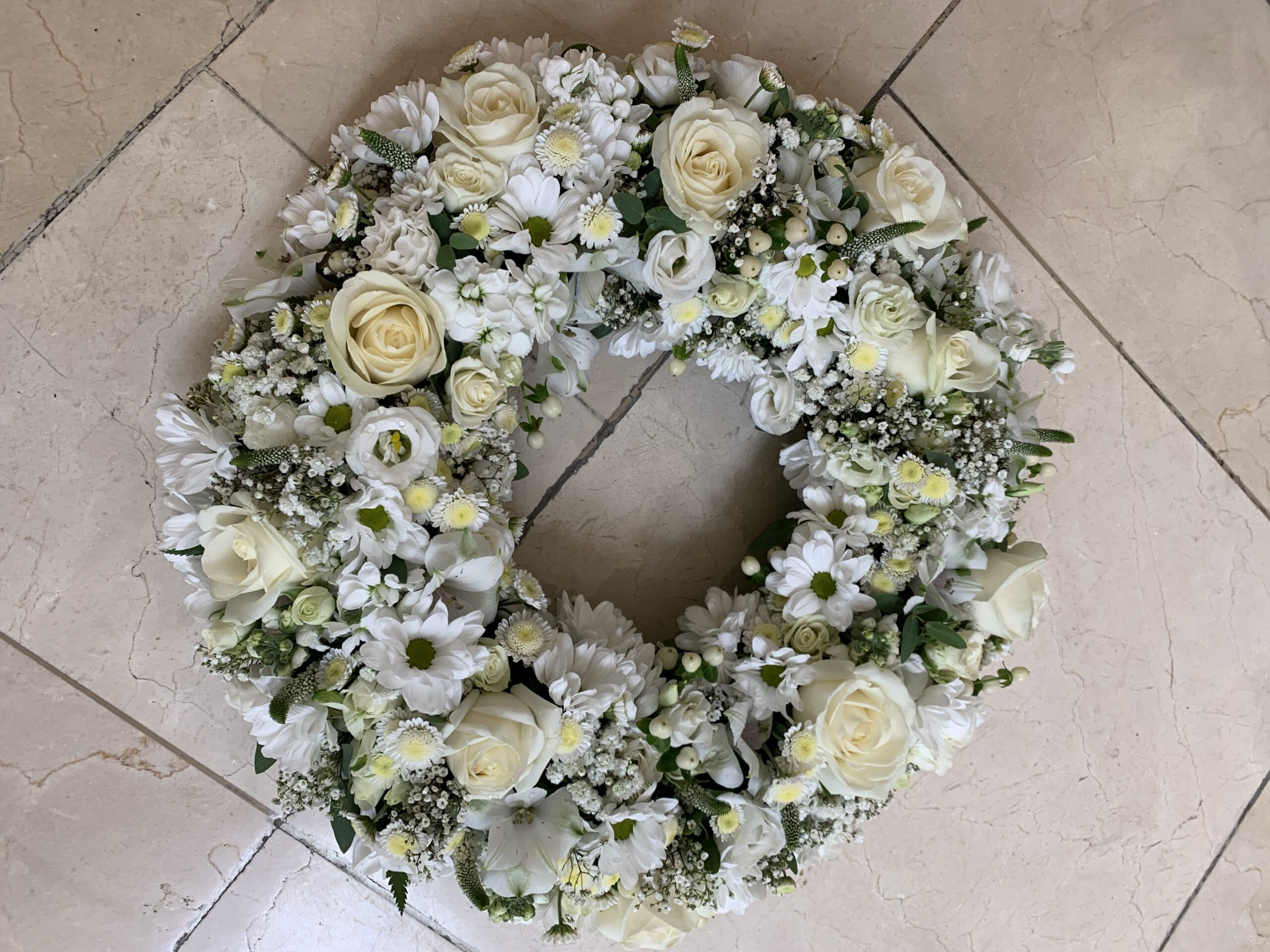 Funeral Wreath – Choice of colour – Enchanted Rose Florist
