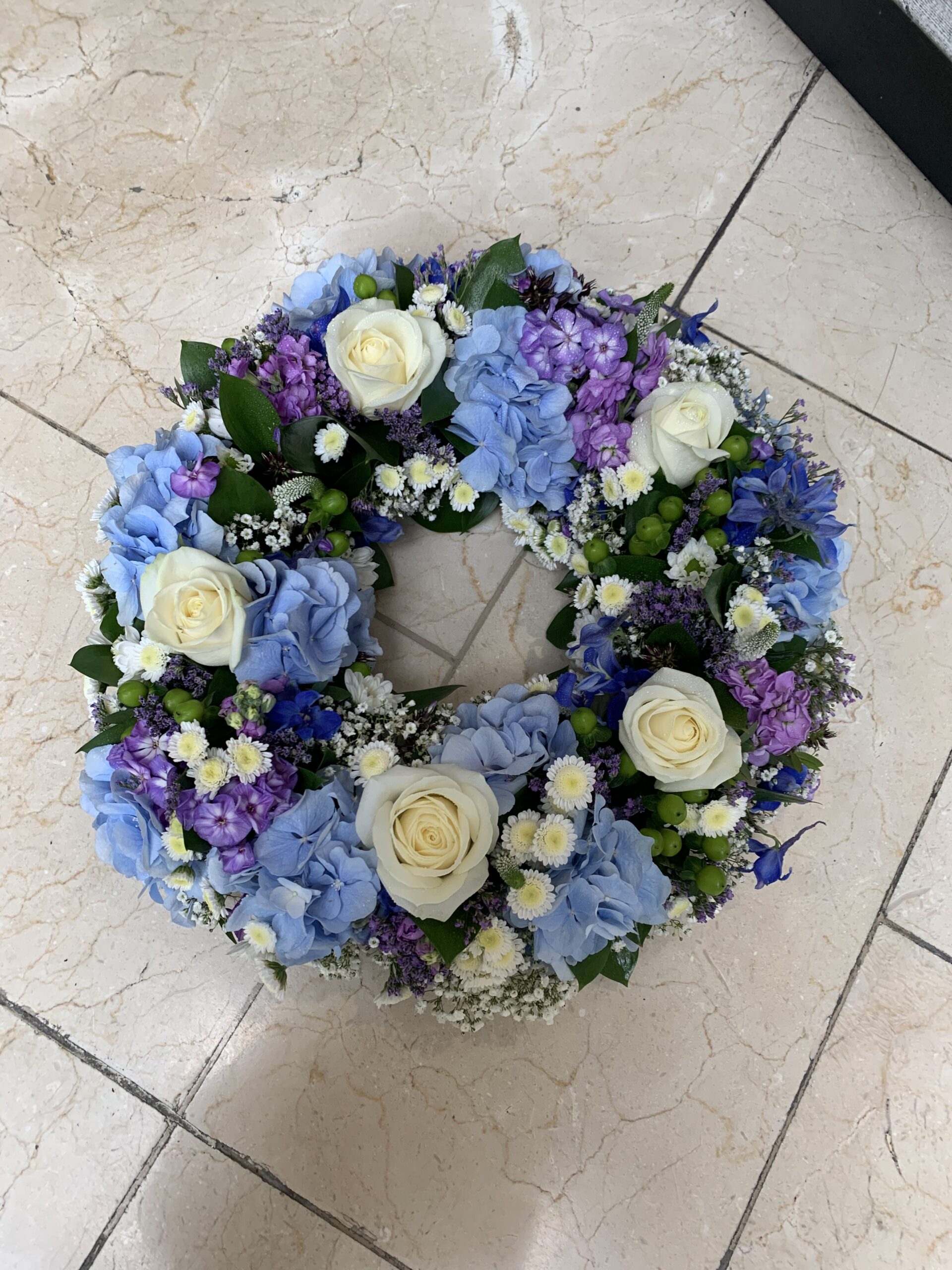 Funeral Wreath – Choice of colour – Enchanted Rose Florist
