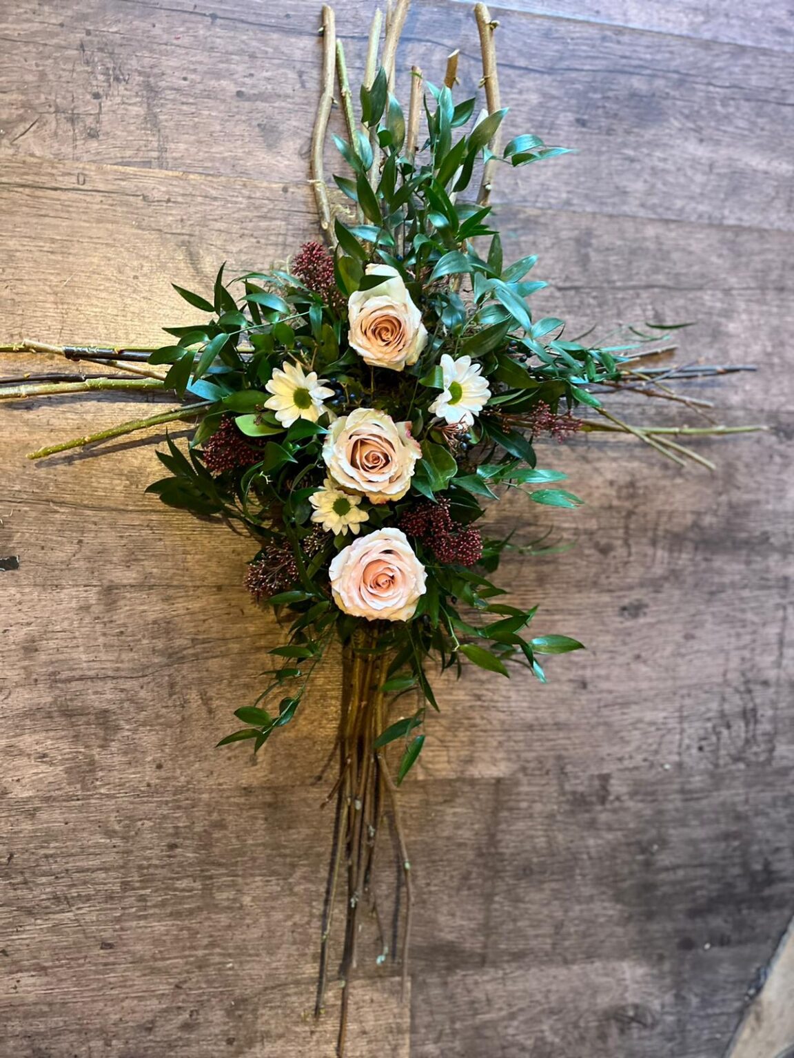 Eco Friendly Funeral Flower Cross – Enchanted Rose Florist